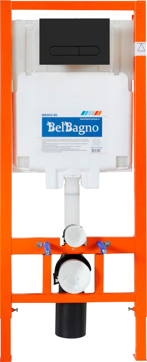 Инсталляция Инсталляция BelBagno BB002-80 + Кнопка Prospero BB007-PR-NERO. M черный матовый