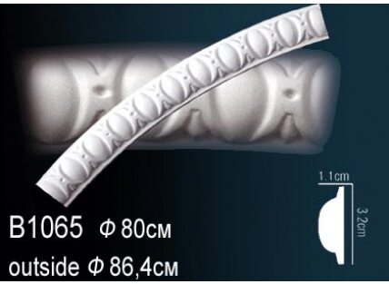 Молдинг Круговой Perfect B1065 Д87xШ1.1xВ3.2 см /Перфект.