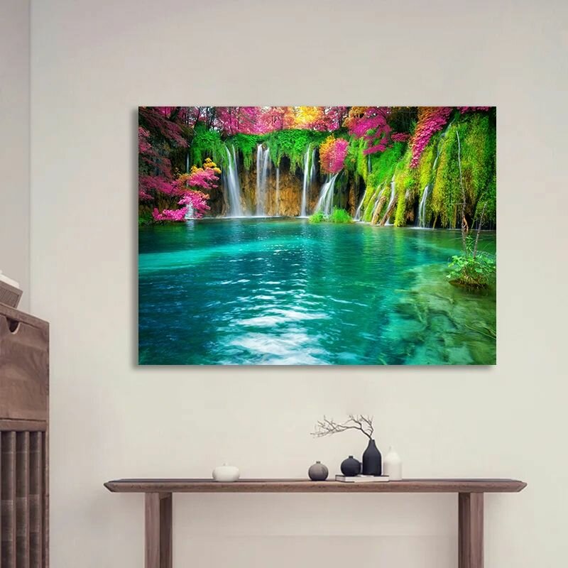 Картина ВсеКартины. Тут "Водопад", холст, на подрамнике, 30x40 см