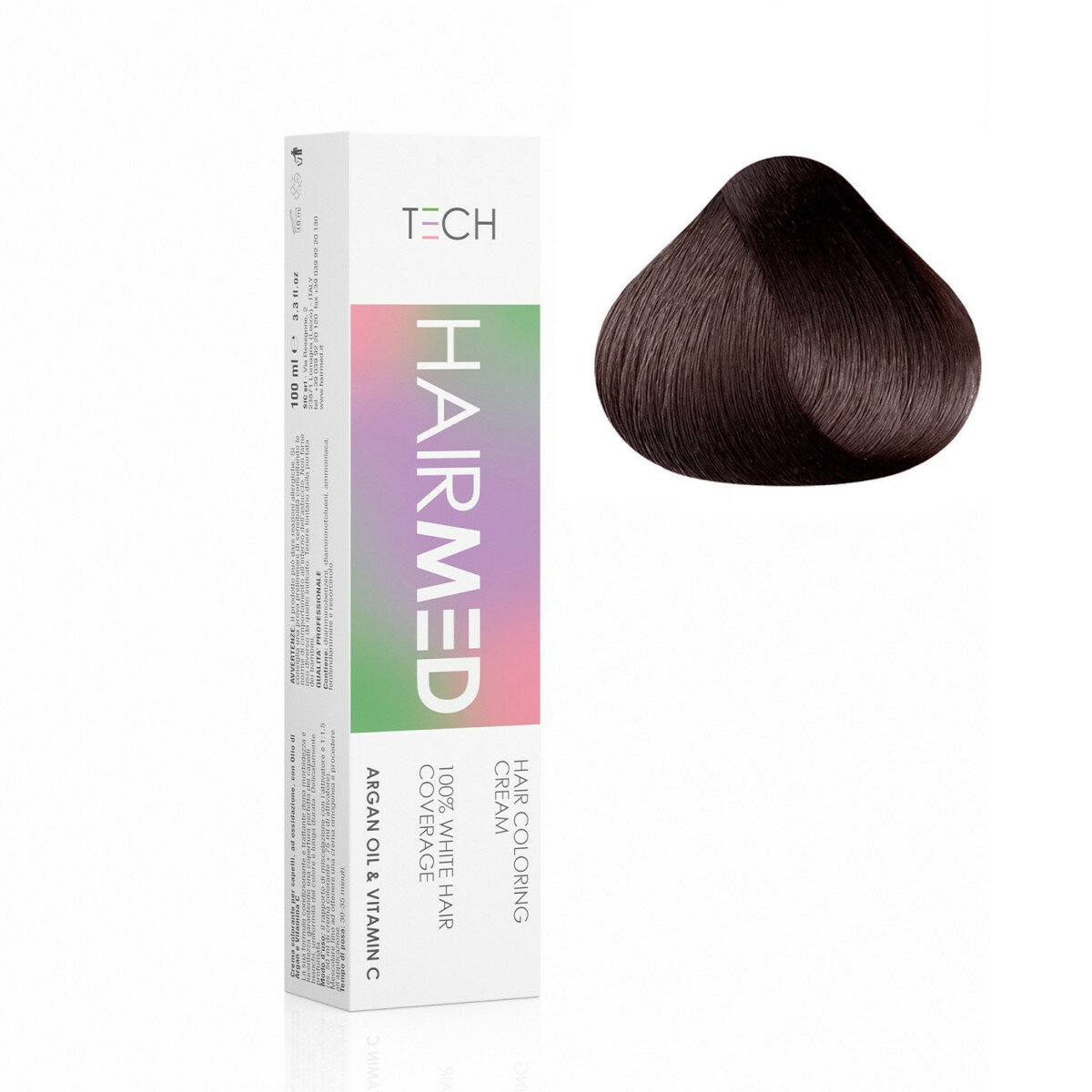 Крем - краска для волос профессиональная Hairmed 5/14 Светлый каштановый Пепельно-медный, 100 мл
