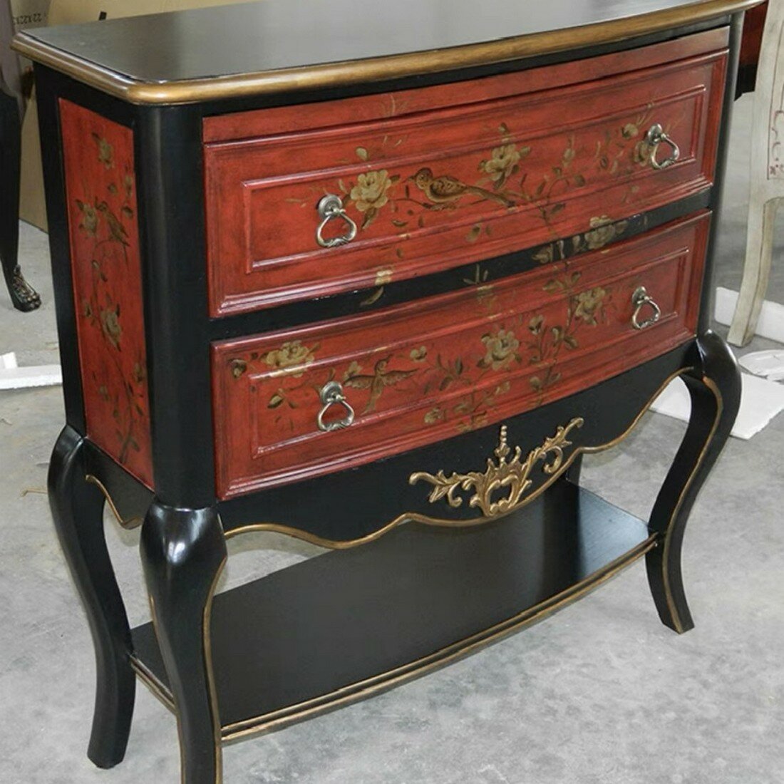 Комод в американском старинном стиле Torille (красный)