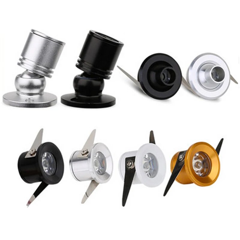 Светодиодный мини-прожектор KAISANXINYI 1 Вт 3 Вт Warm white 3000K, Style A, 3W Gold DC12V