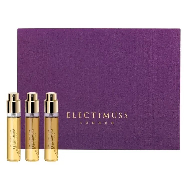 Electimuss Emperor Collection Amber Aquilaria Parfum 3x10 мл + Gold/Purple Case, духи Унисекс