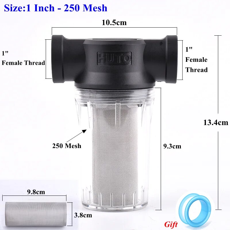 Фильтр для воды 1 Inch-250 Mesh, белый