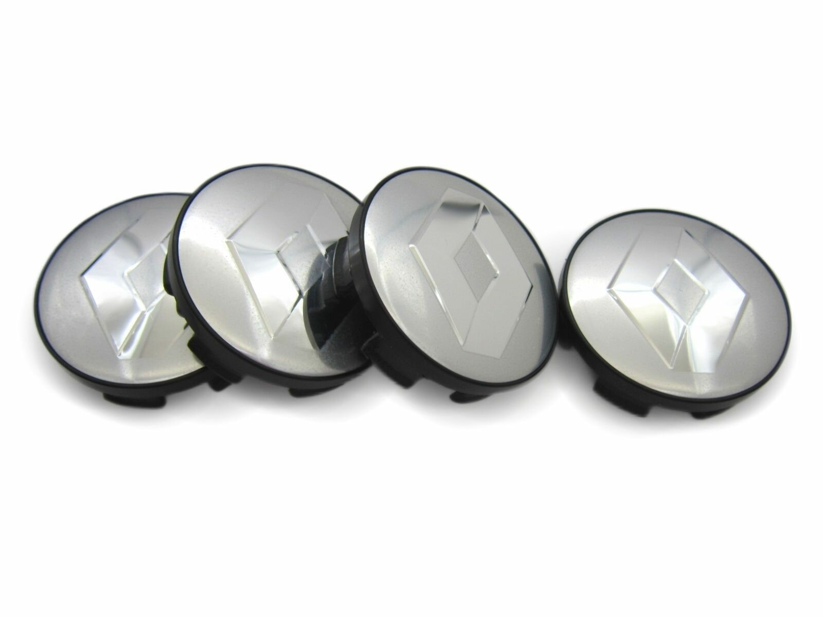 Колпачки, заглушки на литые диски Renault full chrome 59/56/10 мм, комплект 4 шт.