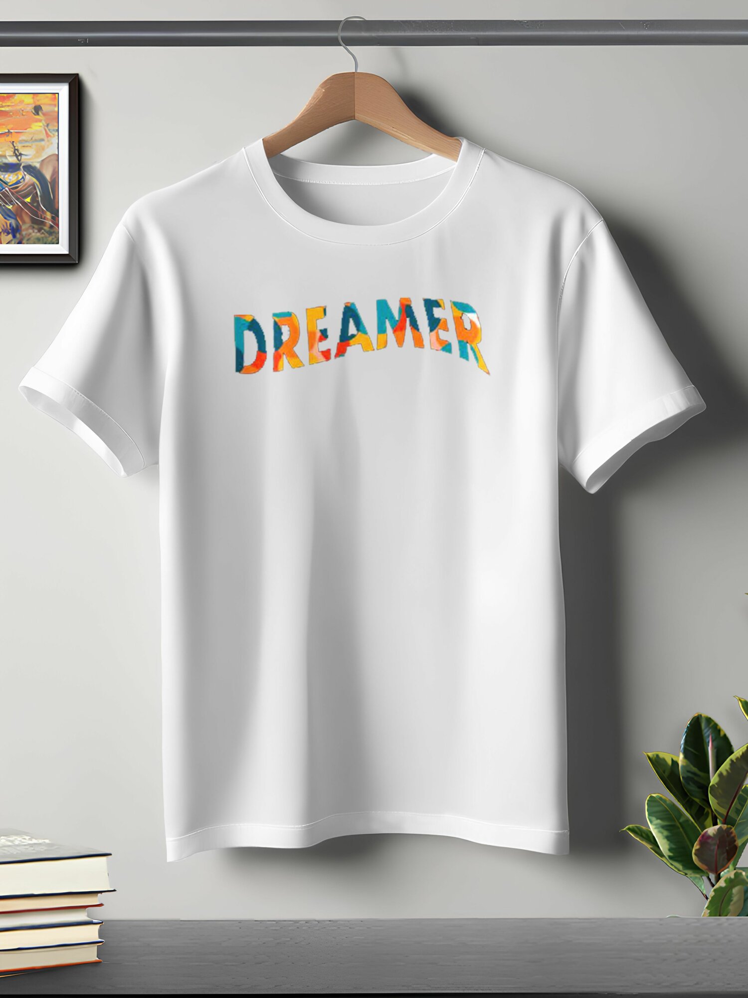 Футболка  Детская ONEQ 140 (10-11) размер с принтом Dreamer, белая