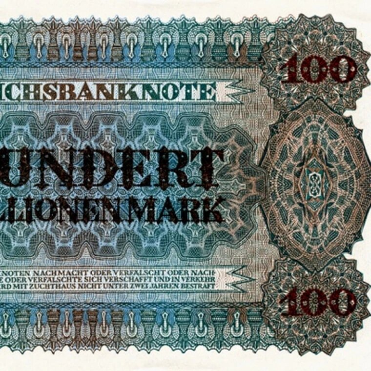 100 биллионов марок 1924 года Берлин, сувенирная копия, банкноты и купюры редкие коллекционные