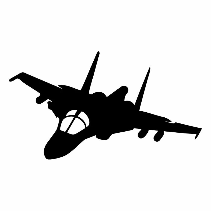 Наклейки на авто СУ 27М водонепроницаемые наклейки на машину наклейка для авто автонаклейка стикер этикеты винила наклейки стайлинга автомобилей украшения на бампере автомобиля заднее стекло 41252 Black