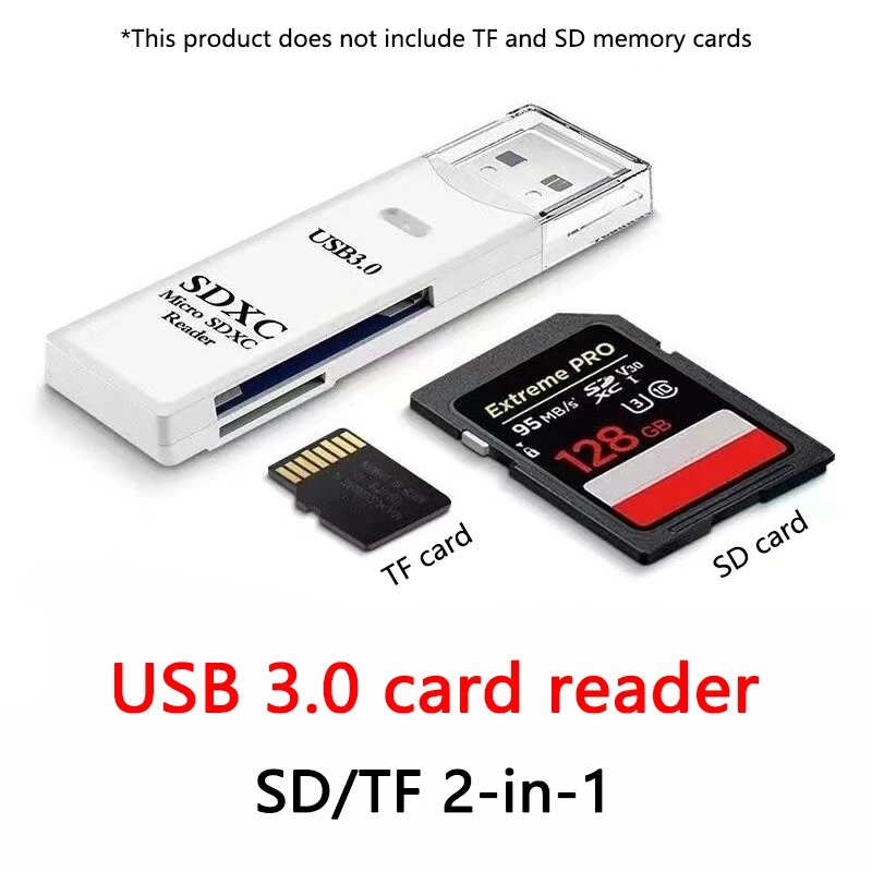 Устройство чтения карт памяти USB3.0/2.0 к SD TF, высокоскоростное устройство чтения карт памяти TF 2 в 1, аксессуары для ноутбуков ПК