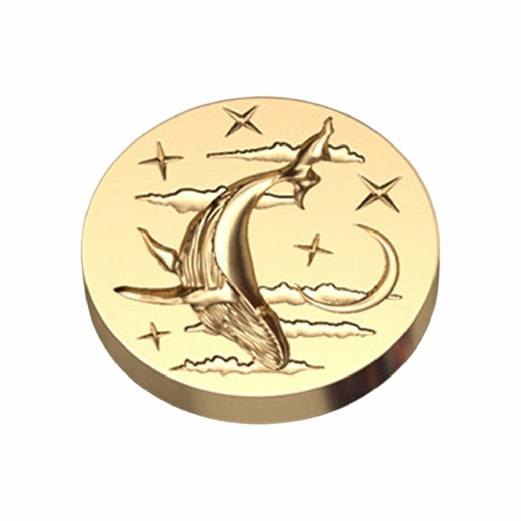 Многослойная декоративная головка штампа с неровным рельефом для журналов Whale Cloud Dream