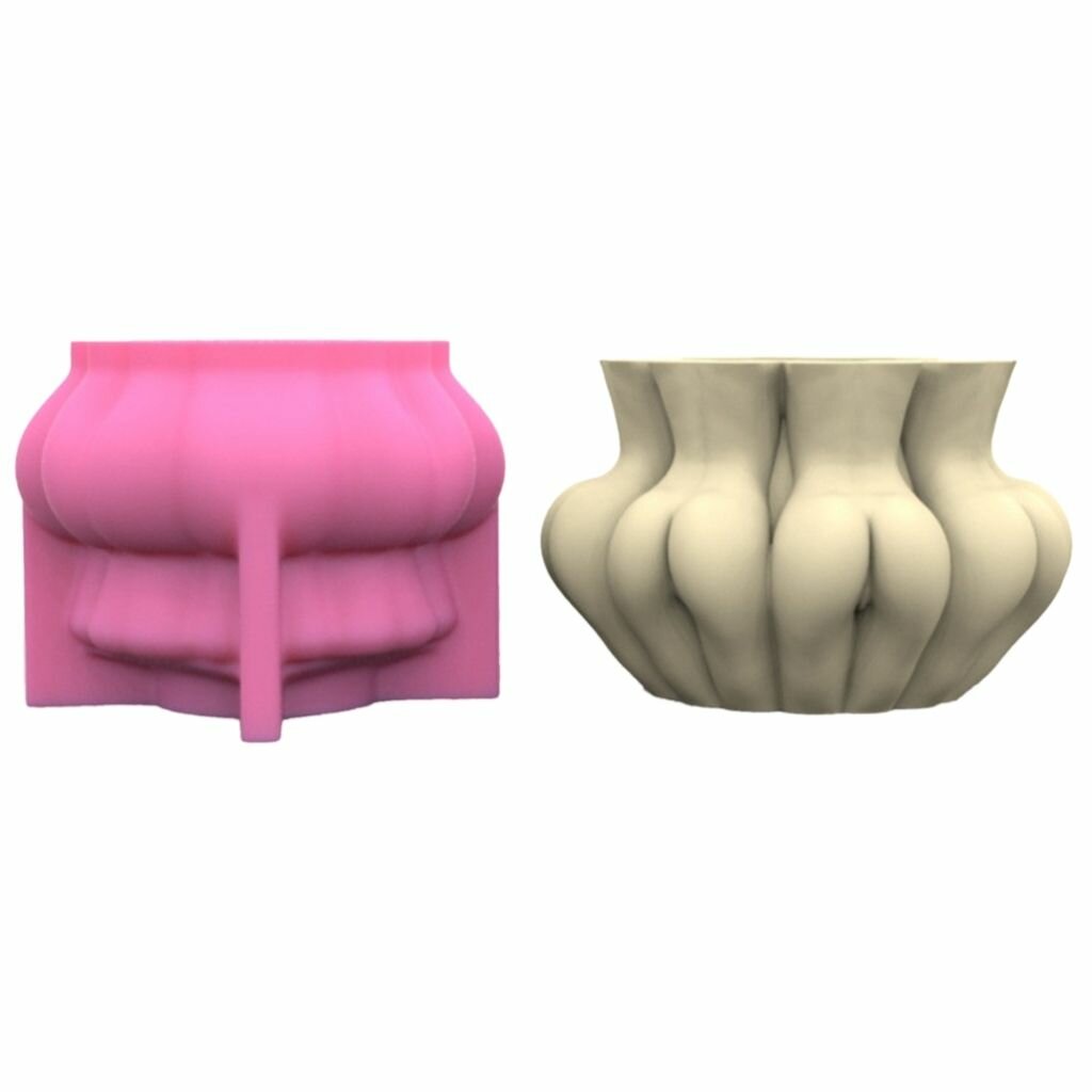 Силиконовая форма для вазы в виде человеческого тела, Цветочный горшок для суккулентов, Глиняные, цементные, гипсовые формы