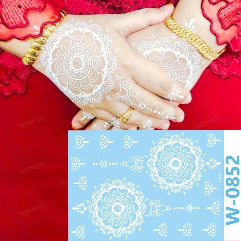 Временная татуировка белая Tattrendy W-0852