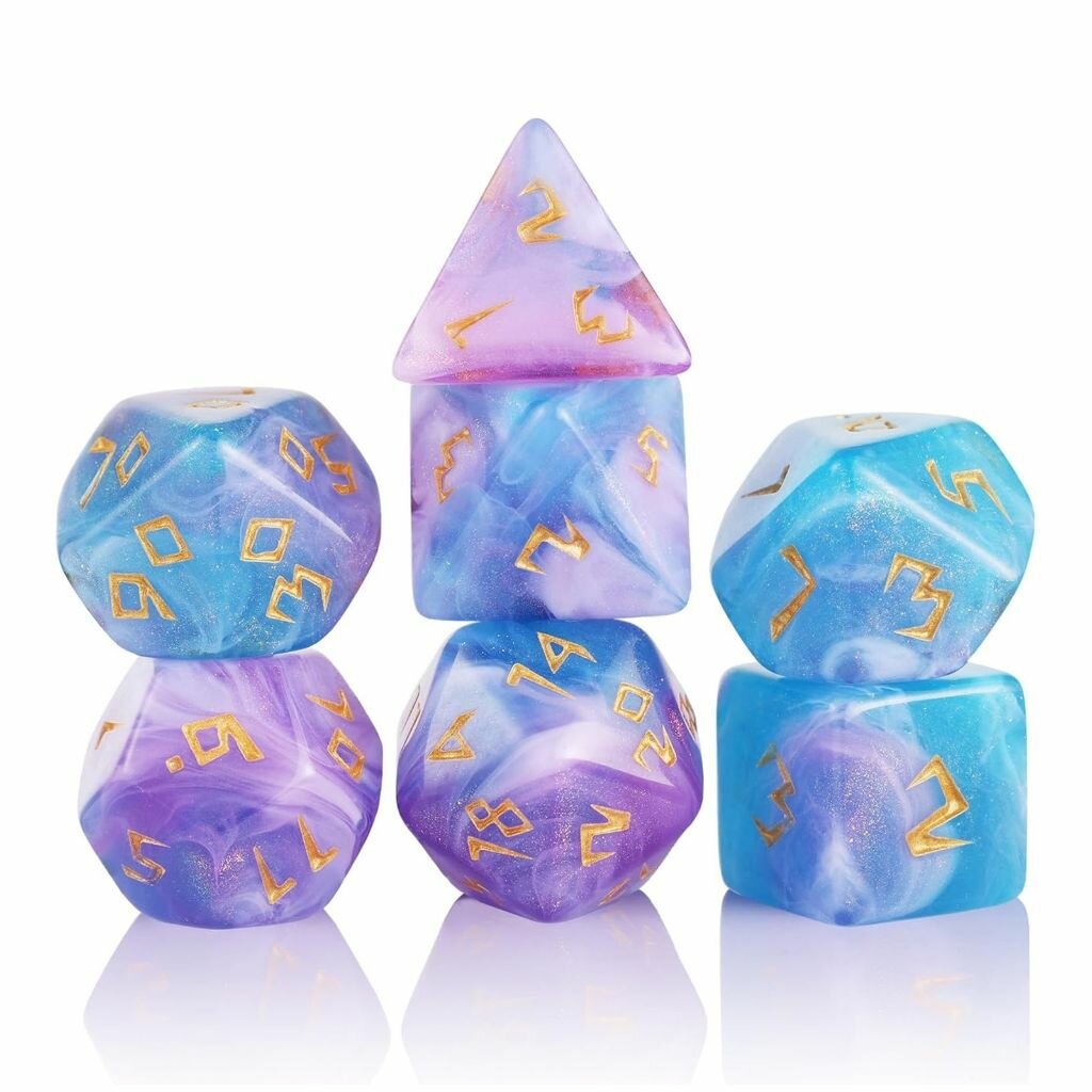 7шт Настольных развлекательных акриловых кубиков с разным количеством граней, обучающих цифровых цифрами, различной формы