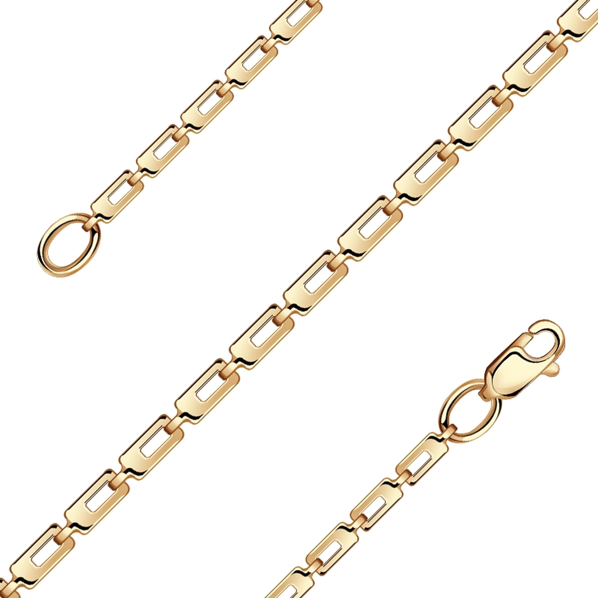 Браслет, красное золото, 585 проба