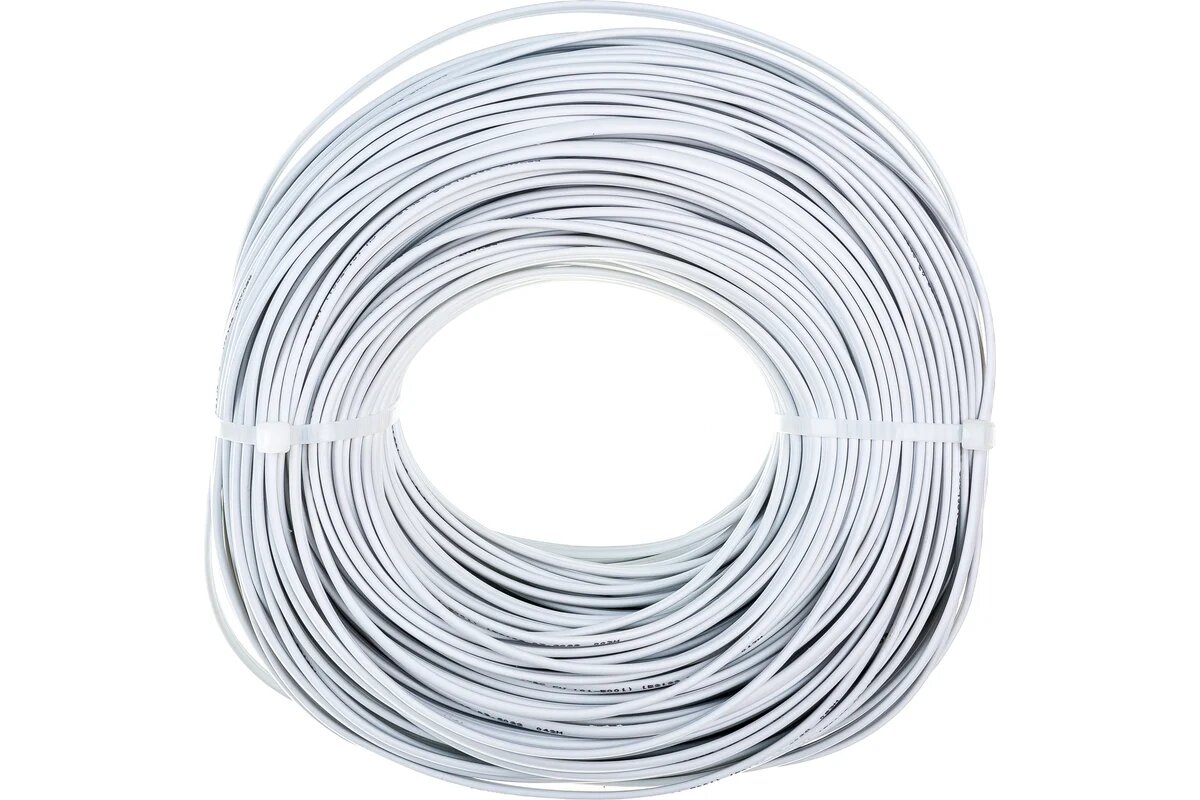 REXANT штлп Телефонный кабель 2 жилы Cu белый 100 м 01-5001 для телефонной линии