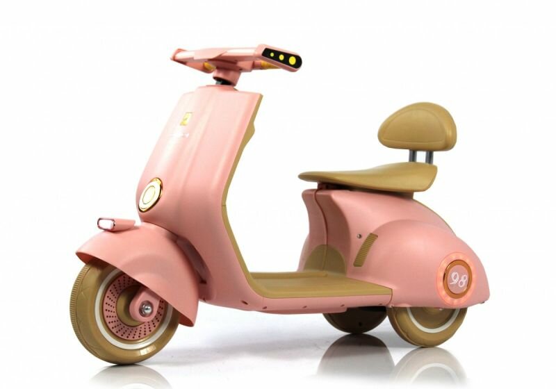 Другие электромобили Rivertoys Детский электроскутер K444PX розовый