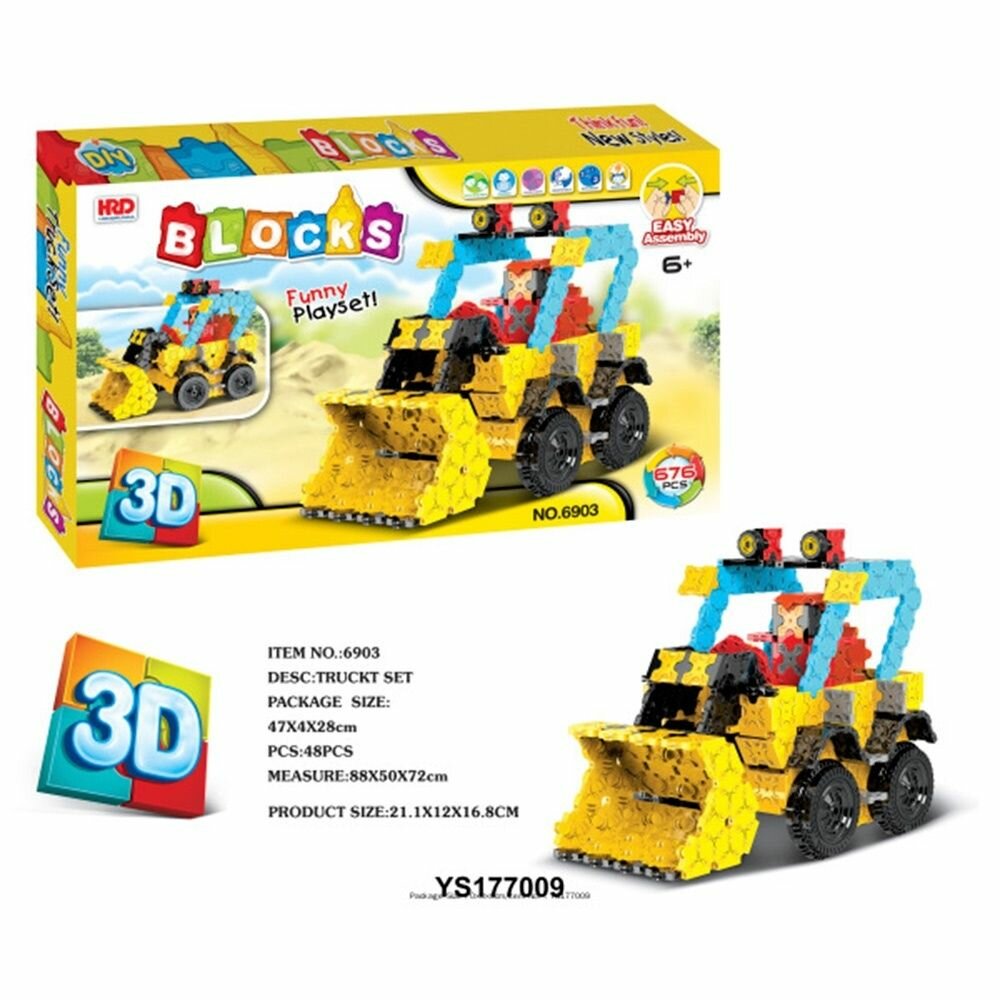 Конструктор КНР "Трактор", 676 деталей, в коробке (YS177009)