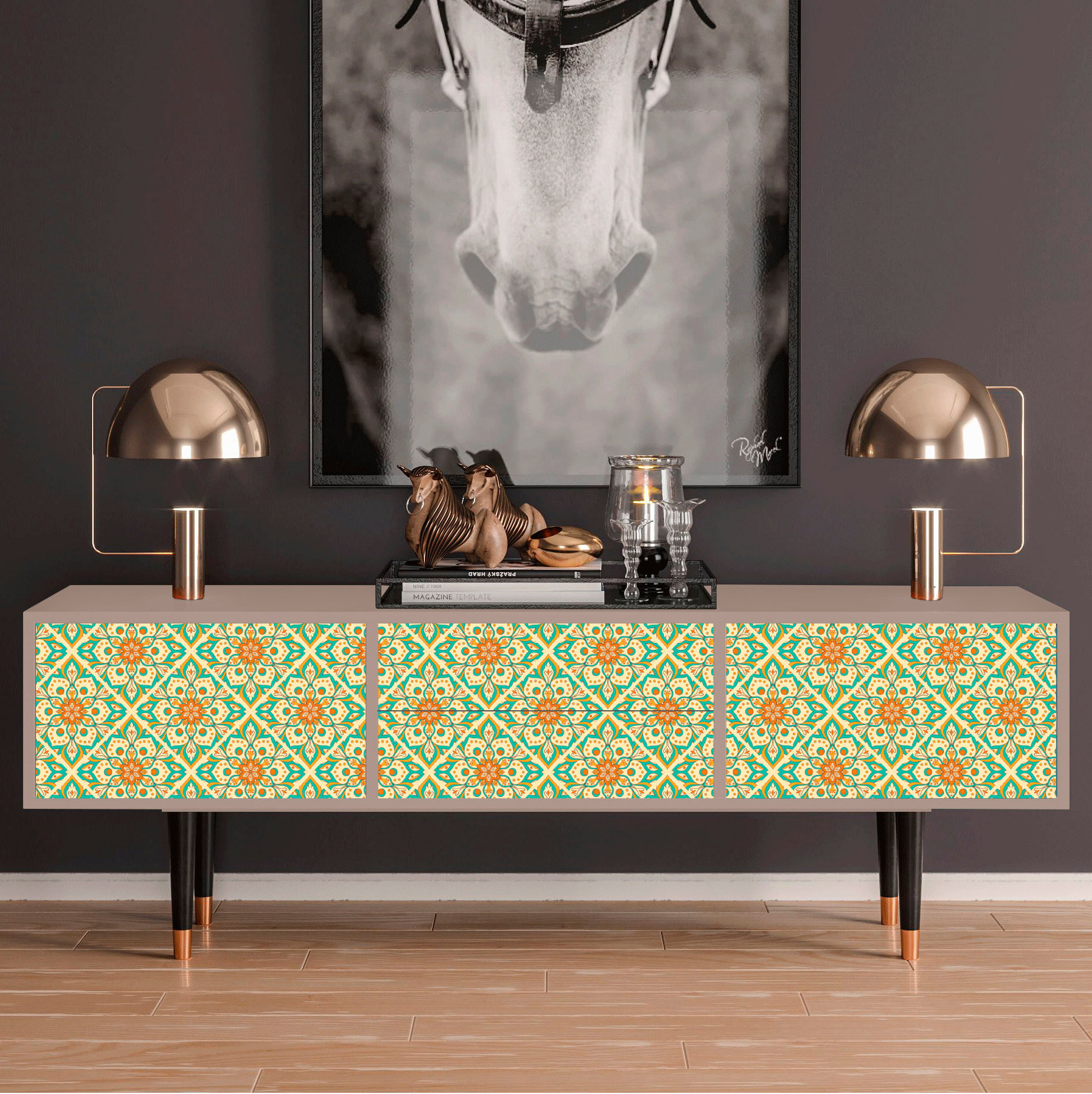 ТВ-Тумба - STORYZ - T4 Hindu Daisy, Размер - 170 x 59 x 48 см, Цвет корпуса - , Бежевый