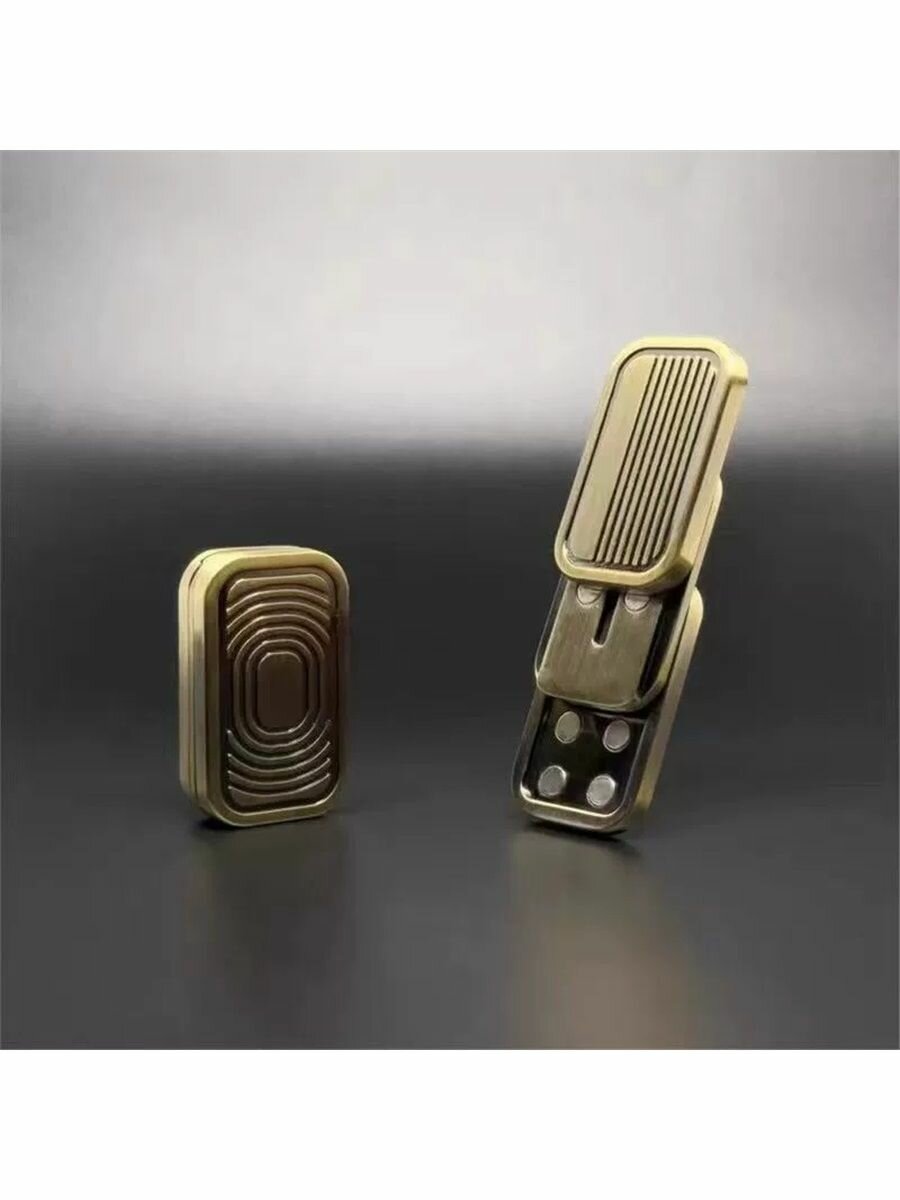 Эксклюзивно 3-ступенчатый магнитный толкатель-слайдер, EDC металлический ручной спиннер фиджет игрушка, сенсорные антистрессовые игрушки