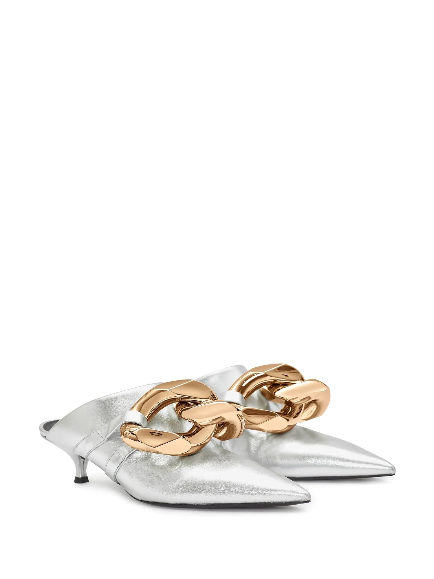 Мюли JW Anderson Chain, размер 36, серебристый/красный — фото 1