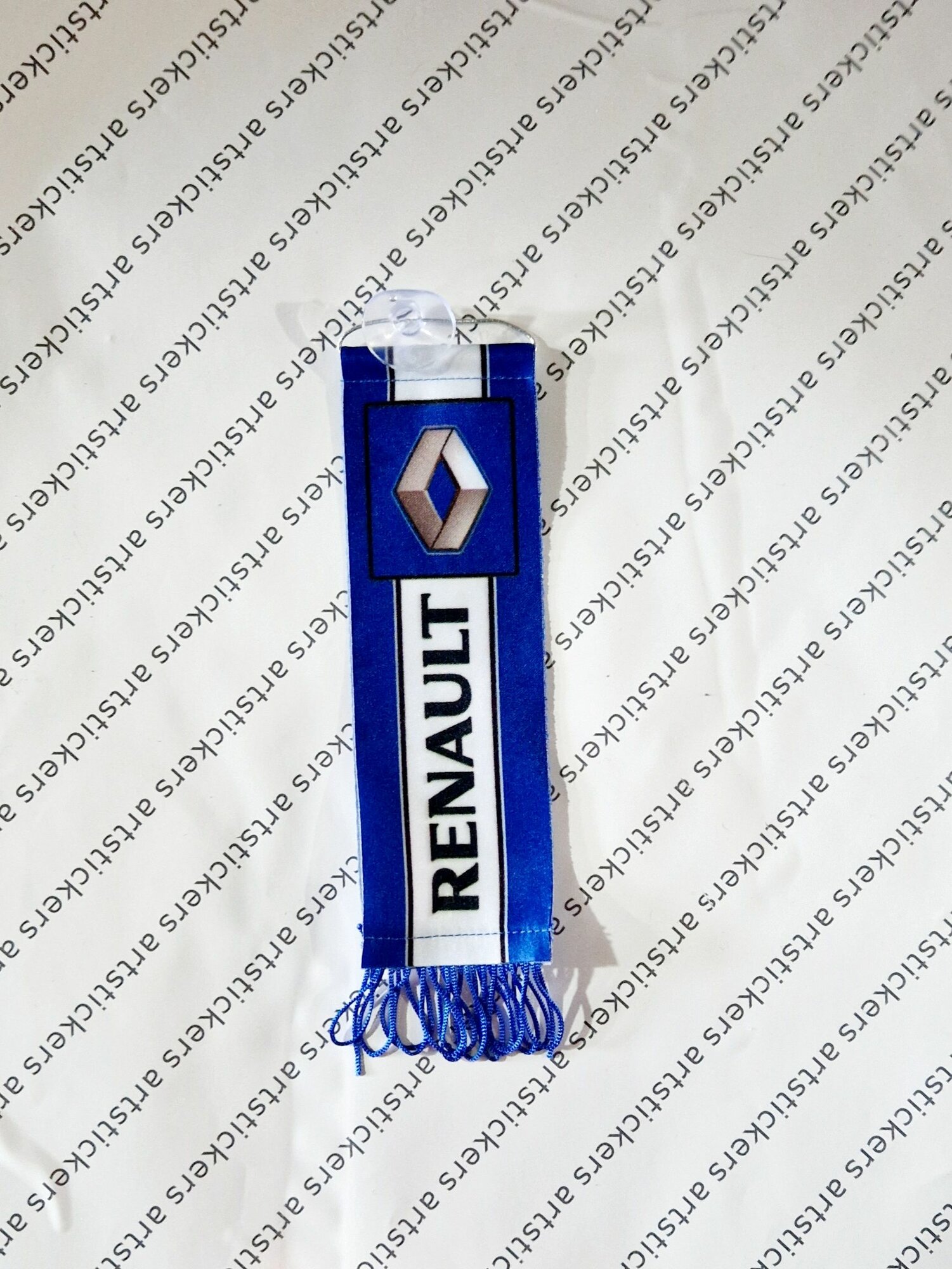 Вымпел RENAULT, двусторонний на присоске, ткань, аксессуар для авто, 5.5х20см