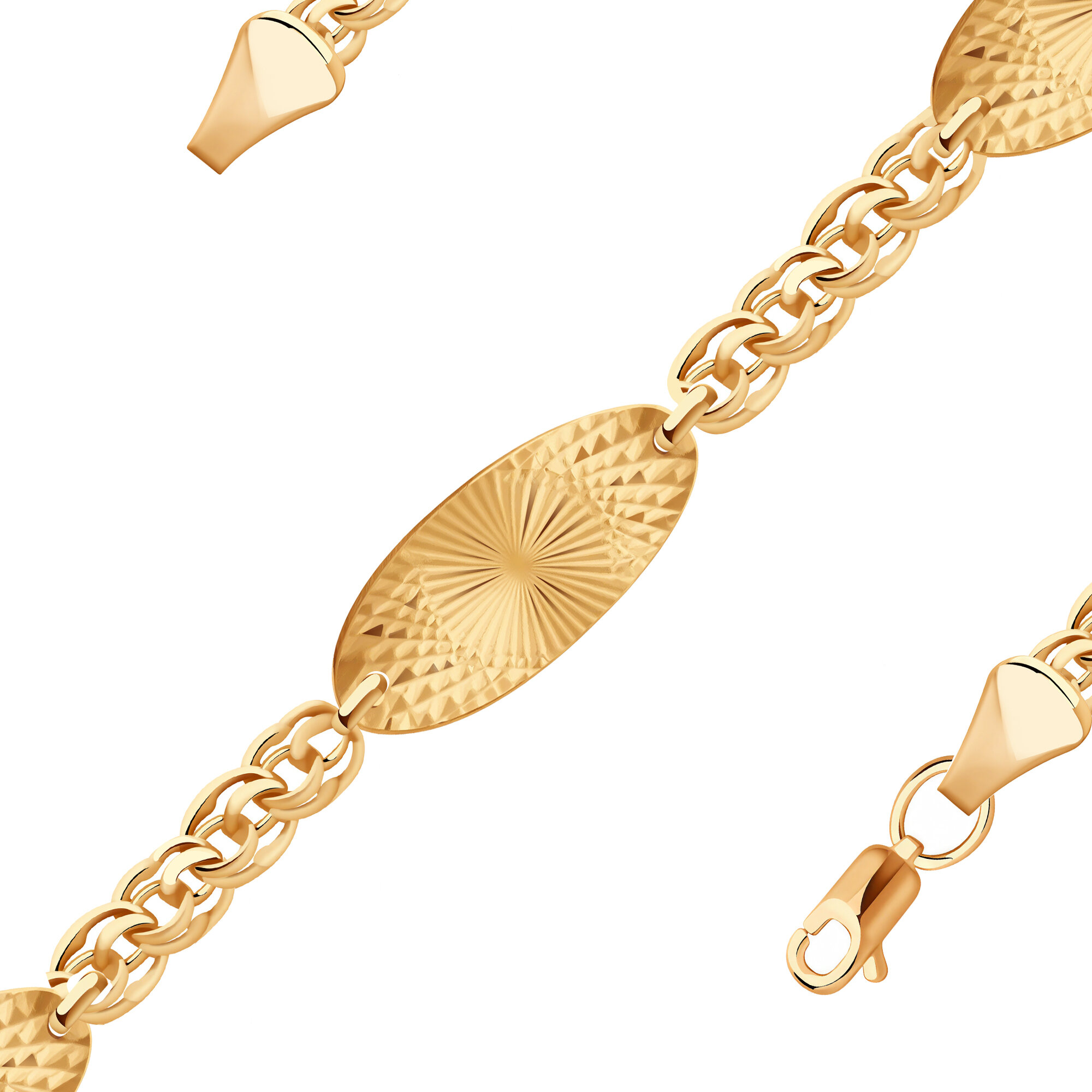 Браслет, красное золото, 585 проба