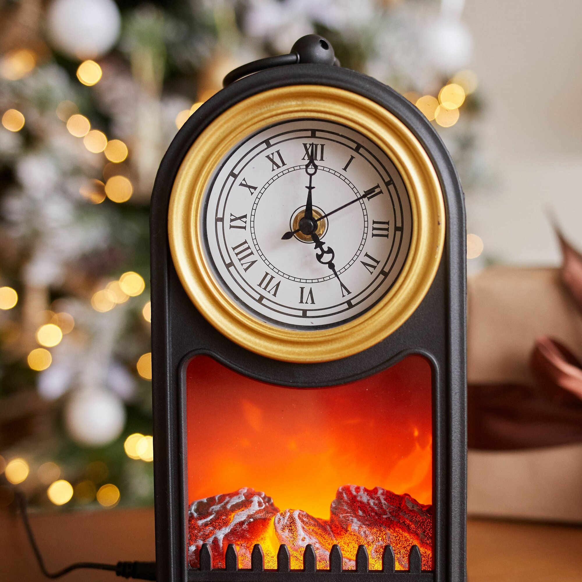 Электронные настольные и настенные часы Neobychka с эффектом камина, бесшумные, с USB-питанием и батарейками, интерьерные для дома и праздника