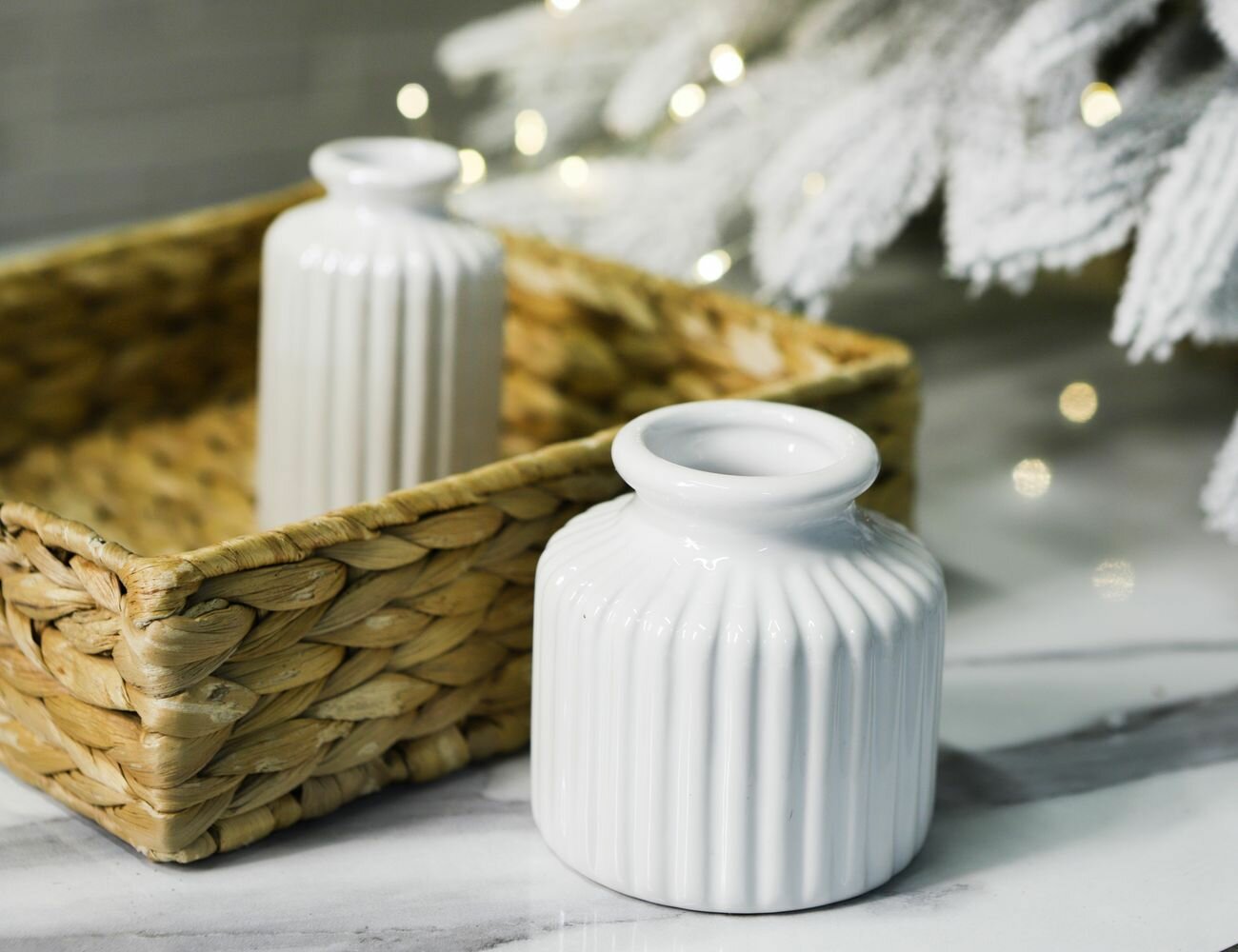 Декоративная ваза орелин, керамика, белая, 8 см, Koopman International ALX619180