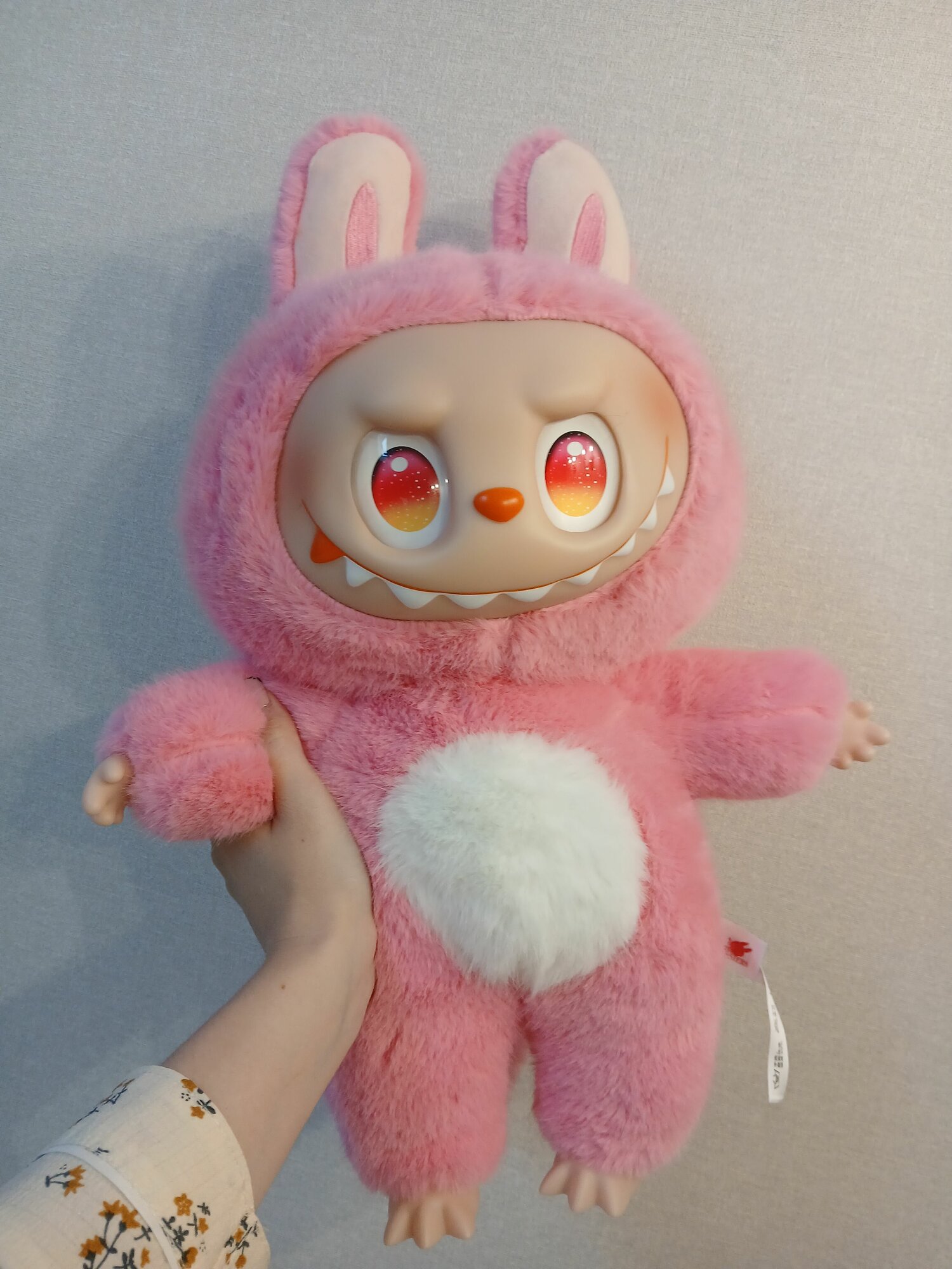 Большая мягкая игрушка коллекционная лабубу LABUBU Розовый 50 см