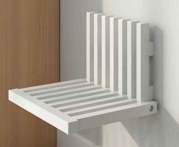 Табурет складной, для смены обуви, экологически чистый, белое, 1 шт