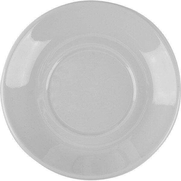 Блюдце, фарфор, 14 см, белый (Добрушский фарфоровый завод, Беларусь)