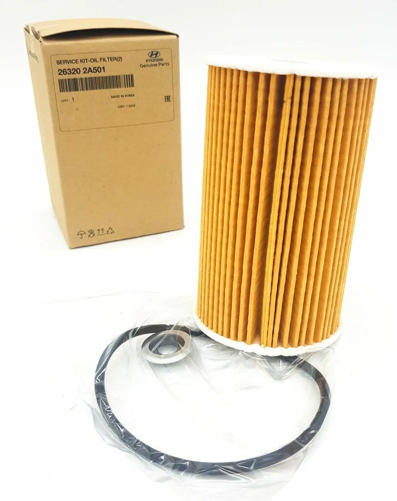 Масляный фильтр Хундай (Hyundai) I30 2011-2017г 1.6диз. D4FB 128лс, Киа Сид (Kia Ceed) 1.6диз. D4FB, Киа Соул (Kia Soul) 1.6диз. D4FB 263202A501