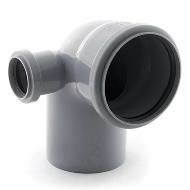 Колено канализационное РТП d110 мм угол 90° с выходом левым 90° d50 мм