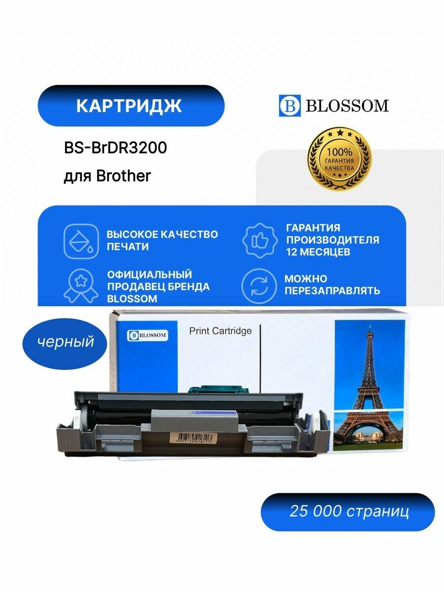 Драм-картридж Brother DR-3200 для HL5340/5350/5370/5380/DCP8070D/8085/MFC8370/8880, Bk, 25K, Blossom