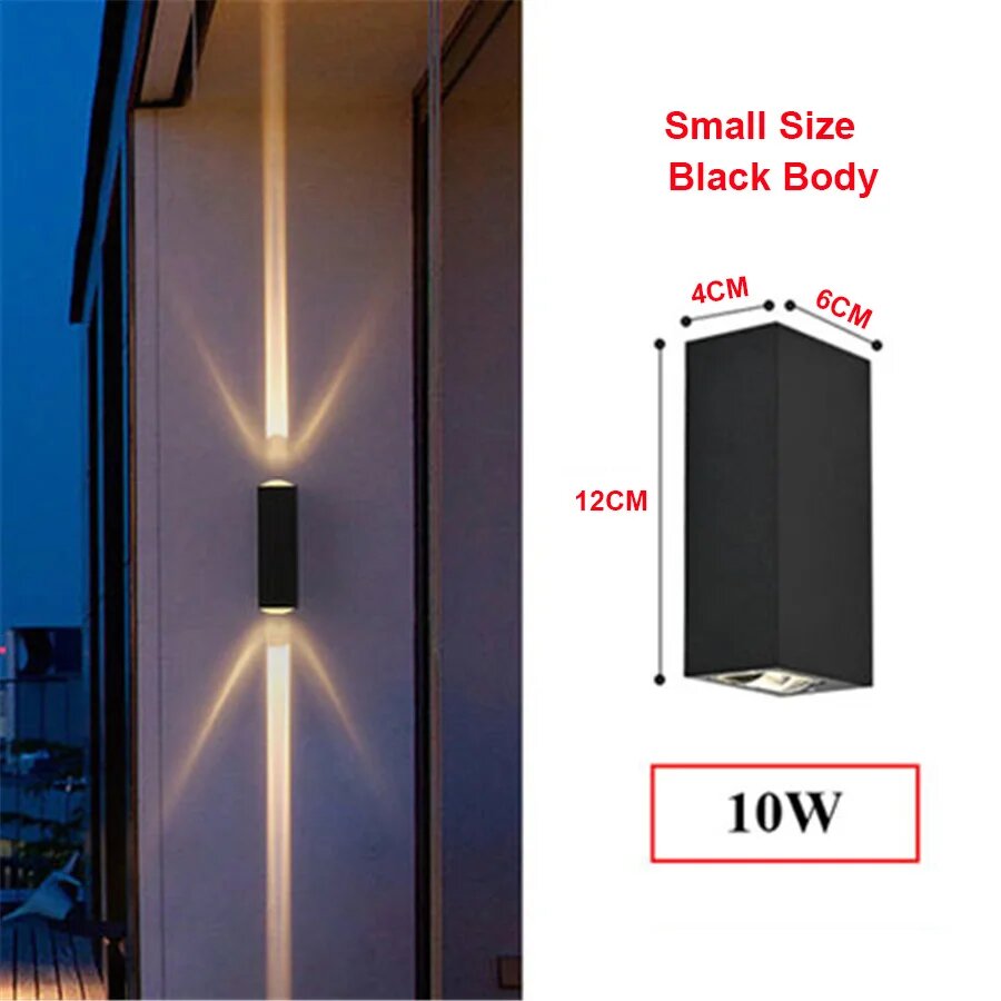 Thrisdar LED настенный светильник черный алюминий 6Вт/10Вт/20Вт, Natural White 4000K, 10W Black Two Narrow, Черный