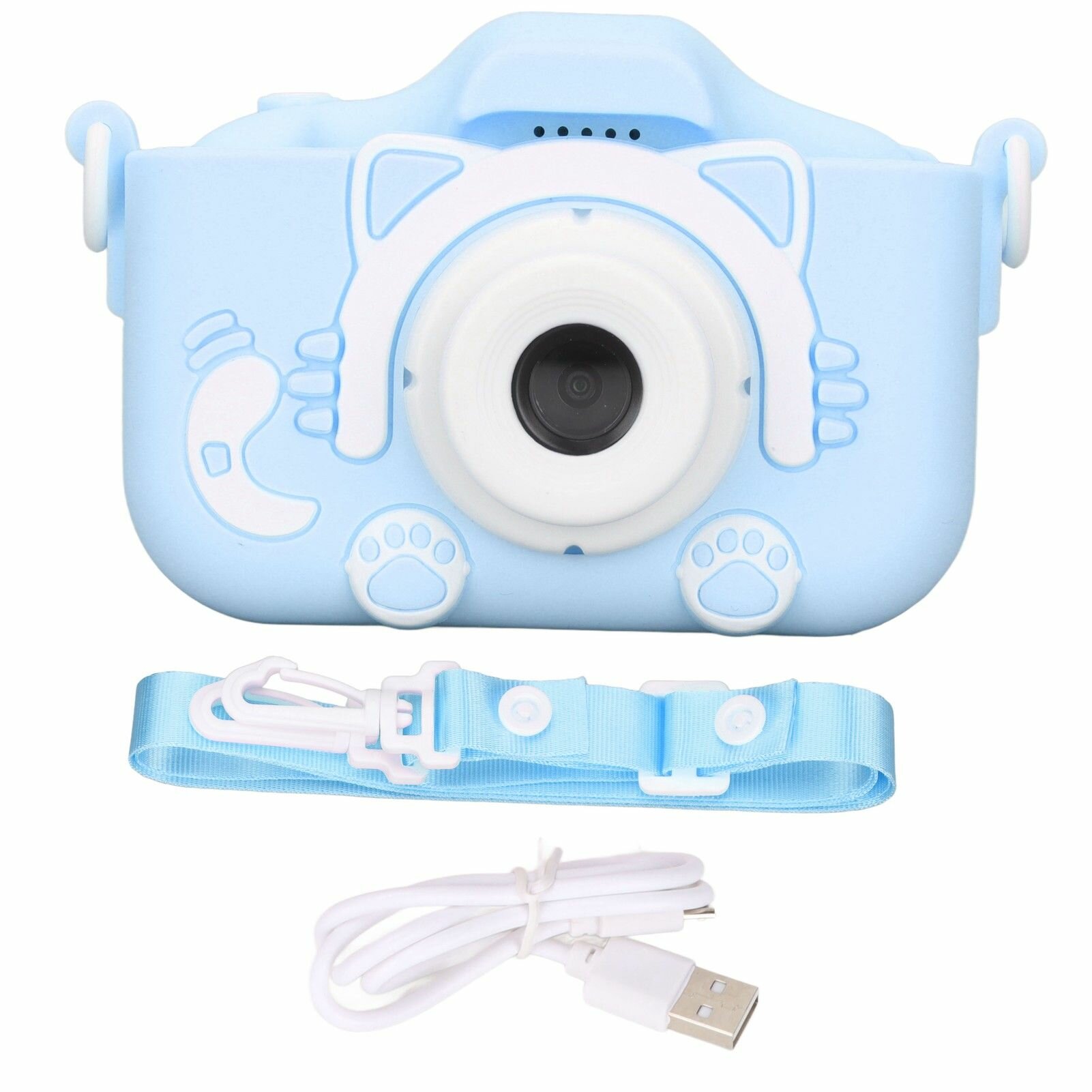 Детская камера-игрушка 20 МП, MP3, синяя, без карты памяти