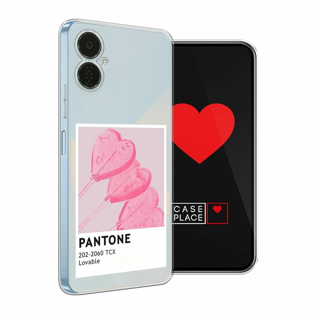 Чехол на Tecno Camon 19 Neo / Техно Камон 19 Нео с принтом "Pantone Lovable 2 - 14 февраля", прозрачный — фото 1