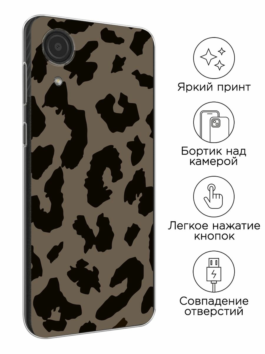 Чехол на Samsung Galaxy A03 Core / Самсунг Галакси А03 Core с принтом "Леопардовые пятна паттерн 1" — фото 1