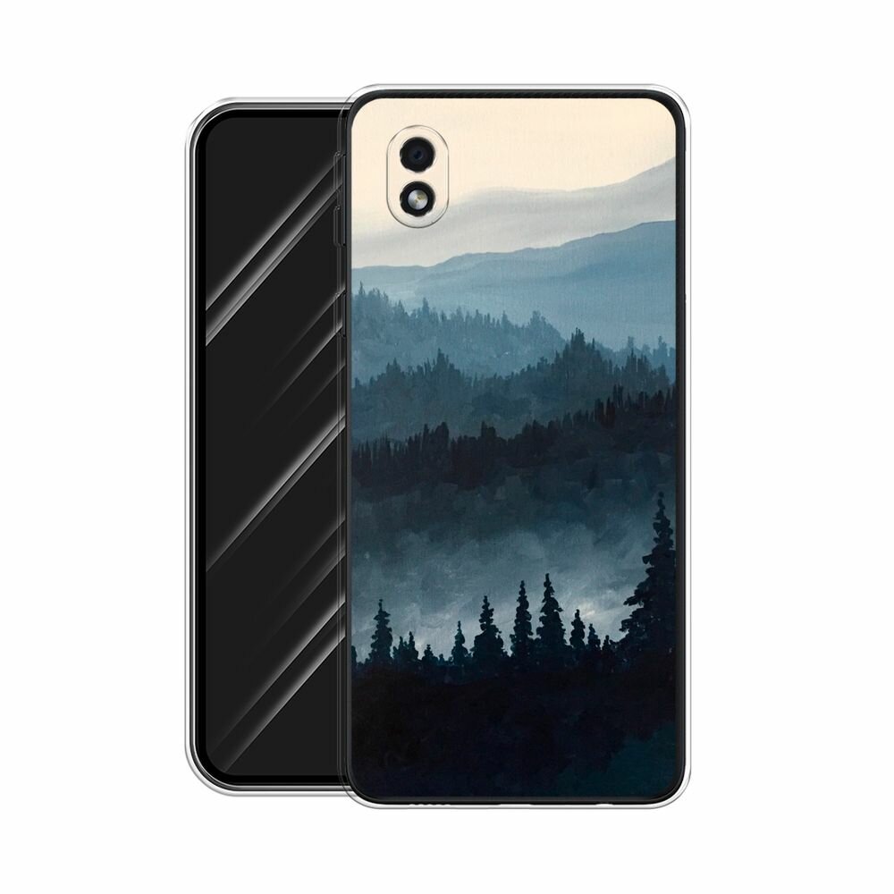 Чехол на Samsung Galaxy A01 Core / Самсунг Галакси А01 Core с принтом "Туманные горы" — фото 1