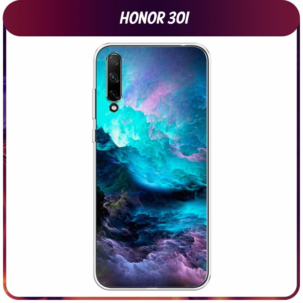 Силиконовый чехол на Honor 30i / Хонор 30i с принтом "Бирюзовое небо"