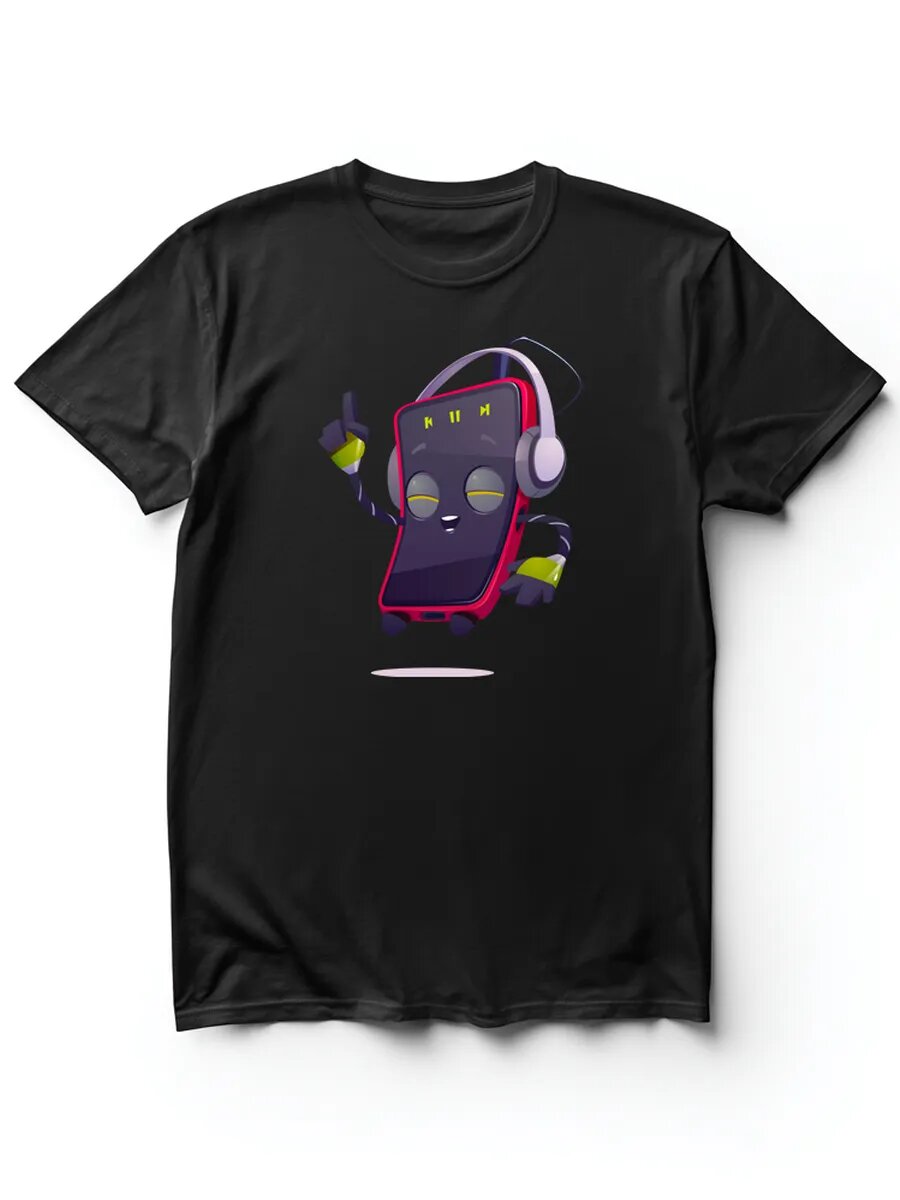 Футболка музыка наушники