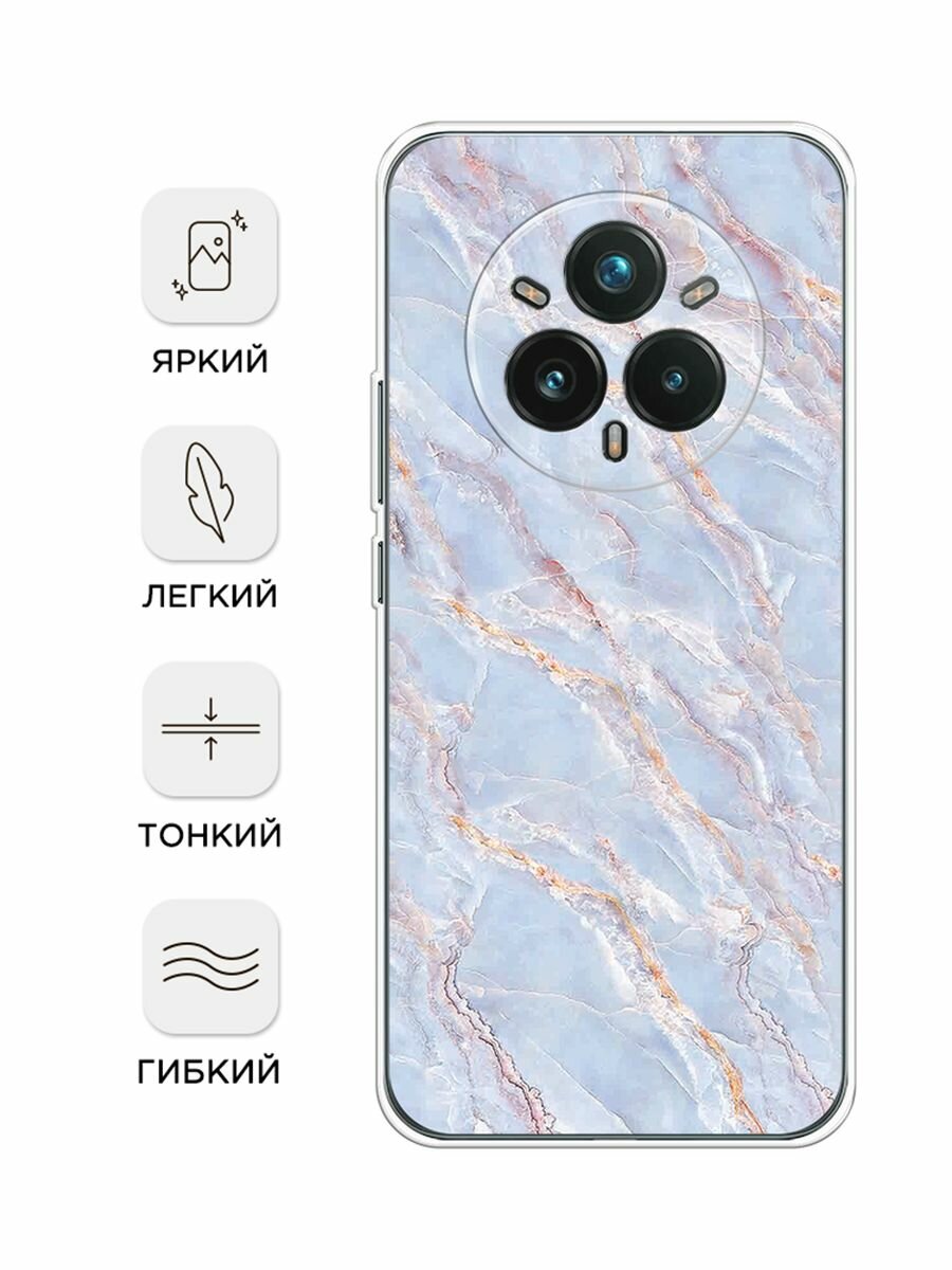 Чехол на Realme 14 Pro / Реалми 14 Про с принтом "Сиреневый мрамор" — фото 1