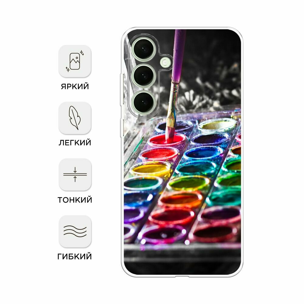 Чехол на Samsung Galaxy S25 Plus / Самсунг S25 Плюс с принтом "Палитра красок" — фото 1