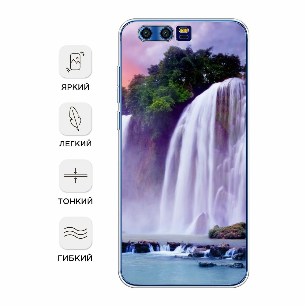 Силиконовый чехол на Honor 9 / Хонор 9 с принтом "Водопад 10" — фото 1