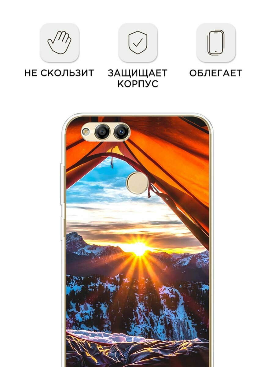 Силиконовый чехол на Honor 7X / Хонор 7Х с принтом Горы 7 — фото 1