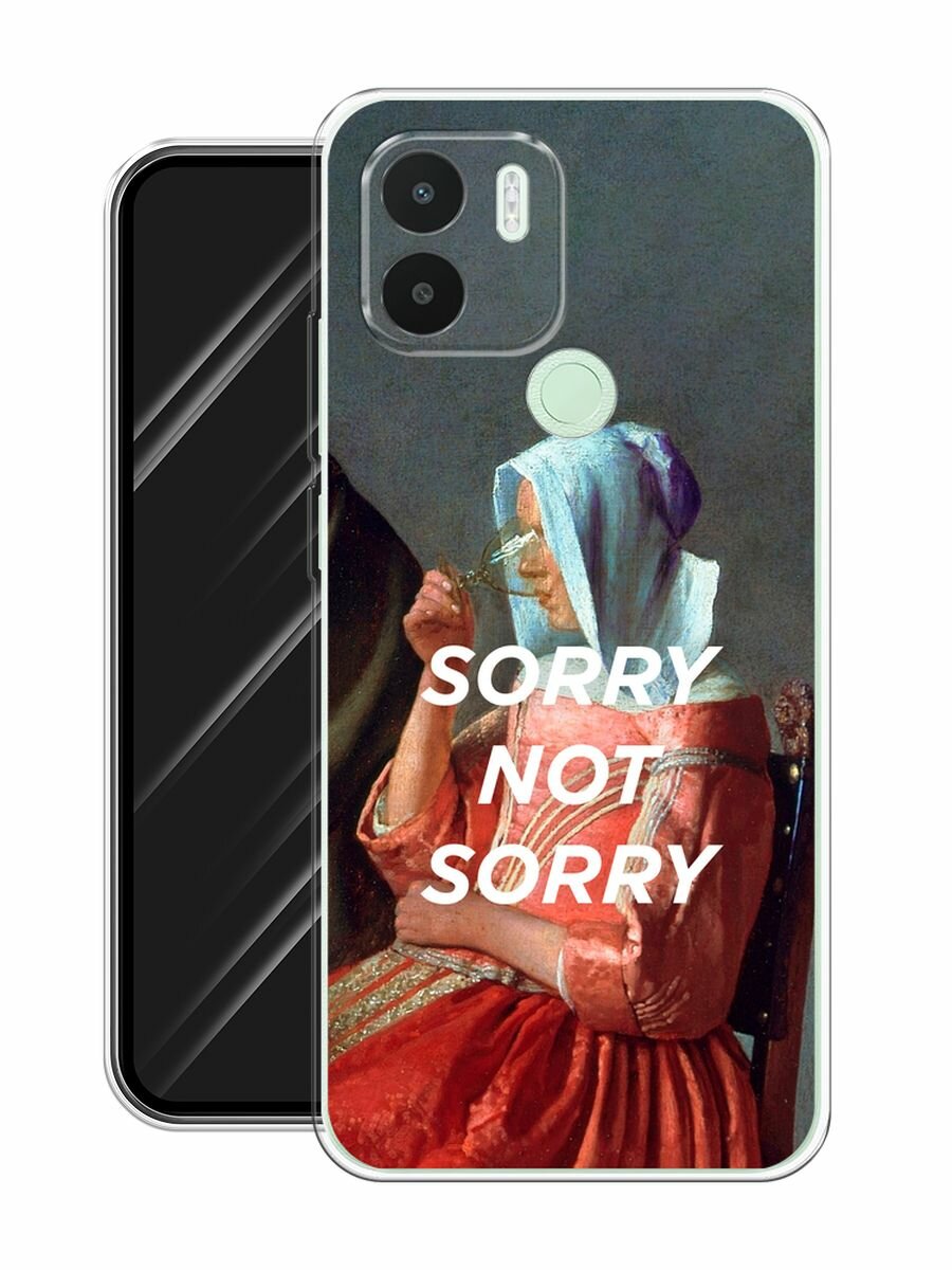Чехол на Xiaomi Redmi A1+/Redmi A2+/Poco C51/C50 / Редми A1+ с принтом sorry not sorry — фото 1