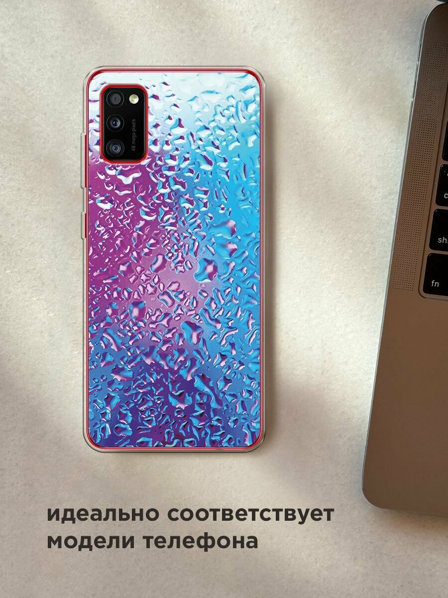 Чехол на Samsung Galaxy A41 / Самсунг Галакси А41 с принтом "Капли на стекле" — фото 1