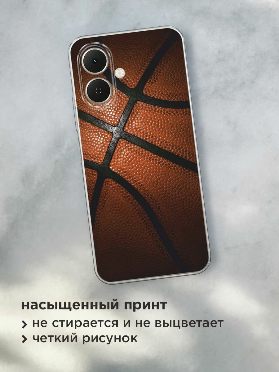 Чехол на Tecno Spark Go 2 / Текно Спарк Го 2 с принтом "Баскетбольный мяч" — фото 1