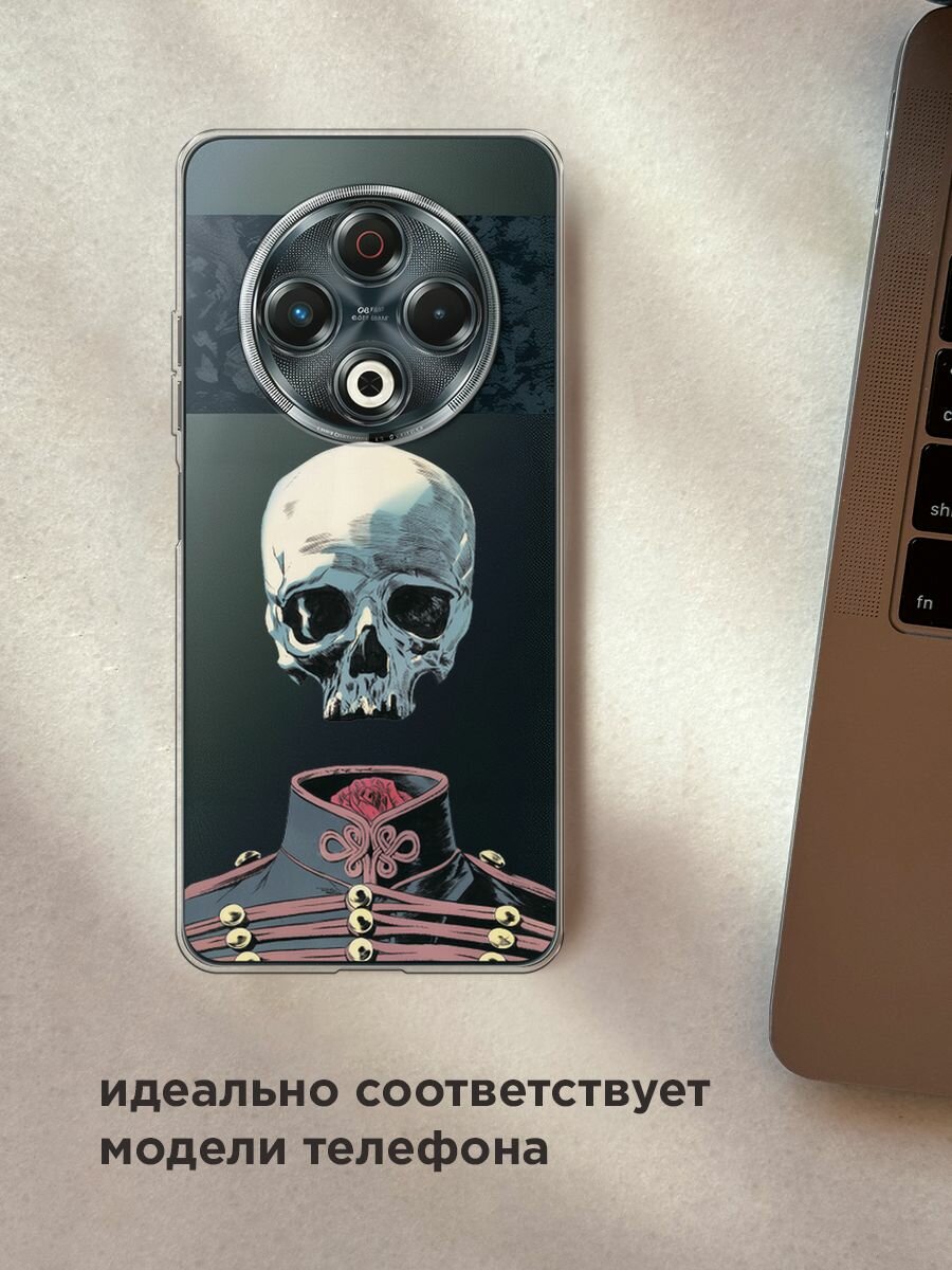 Чехол на Tecno Spark 30 / Текно Спарк 30 с принтом "Гусар", прозрачный — фото 1