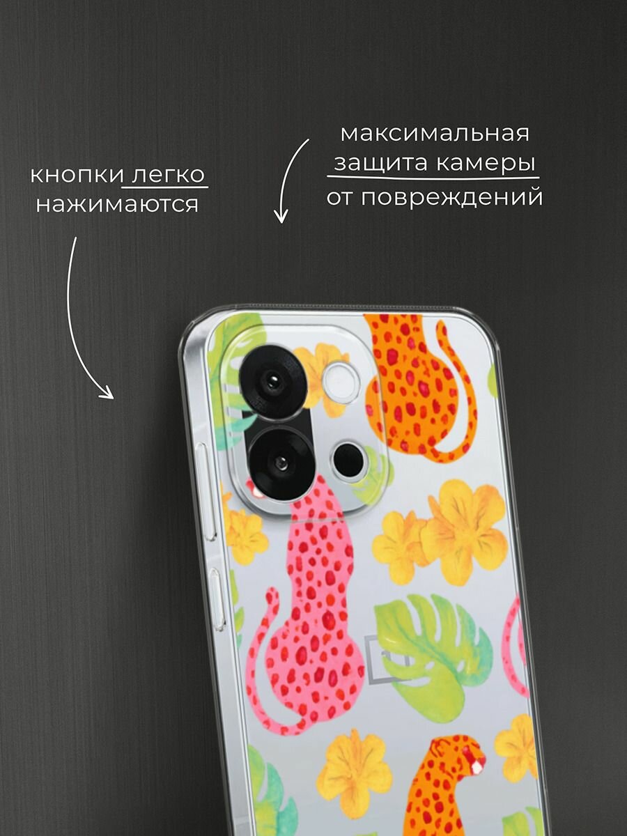Чехол на OnePlus 13T / Ван Плас 13Т с принтом "Экзотика", прозрачный — фото 1